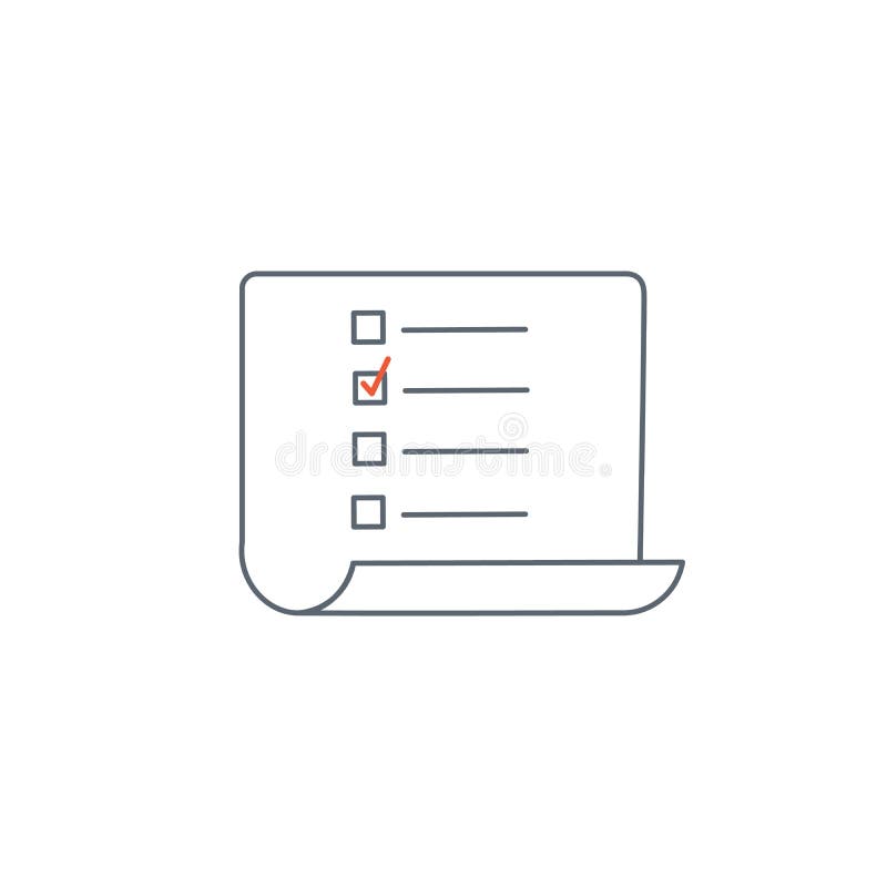 Check List Button Icon. Check Mark in Round Sign. Vector Illustration ...