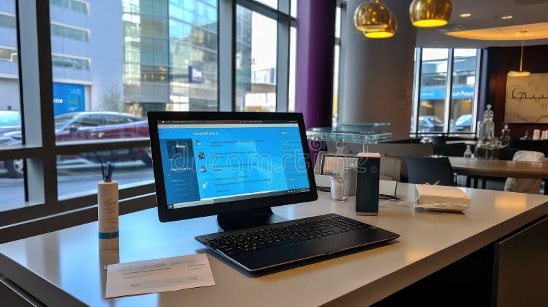 Workspace Member Schedule Front Desk Computer Ai Stock Illustrations ...