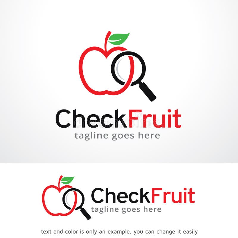 Check Fruit Logo Template Design Vector Stock Vector - Illustration of ...
