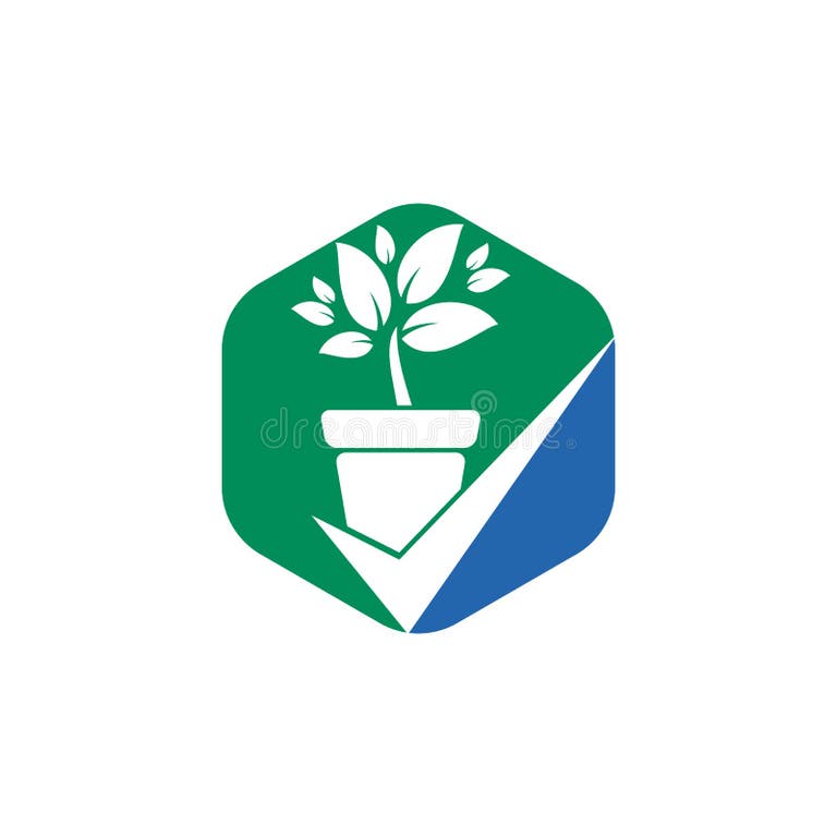 Check Garden Vector Logo Design. Stock Illustration - Illustration of ...