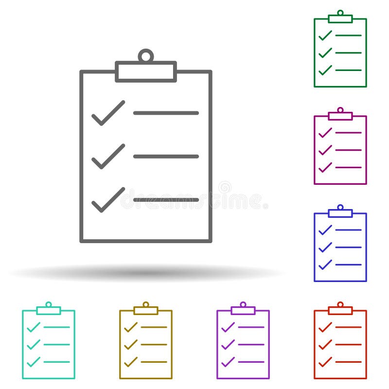 Check of Goods Multi Color Icon. Simple Thin Line, Outline Vector of ...