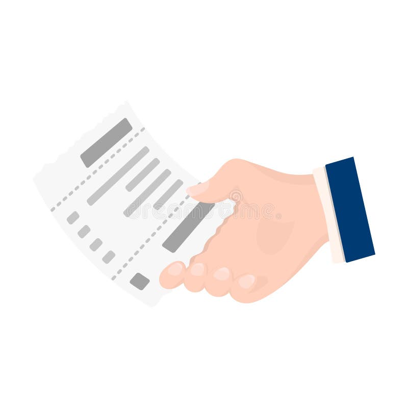 Check in Hand. E-commerce Single Icon in Cartoon Style Stock Vector ...