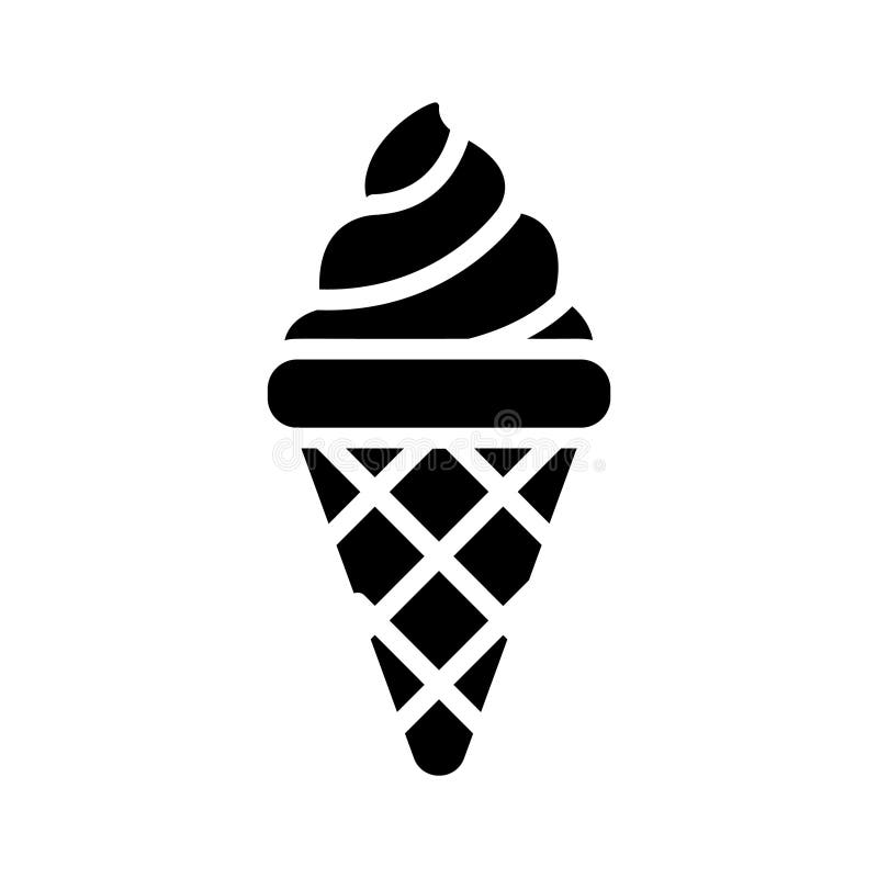 Check this Handy Glyph Style Icon of Ice Cream Cone Stock Illustration ...