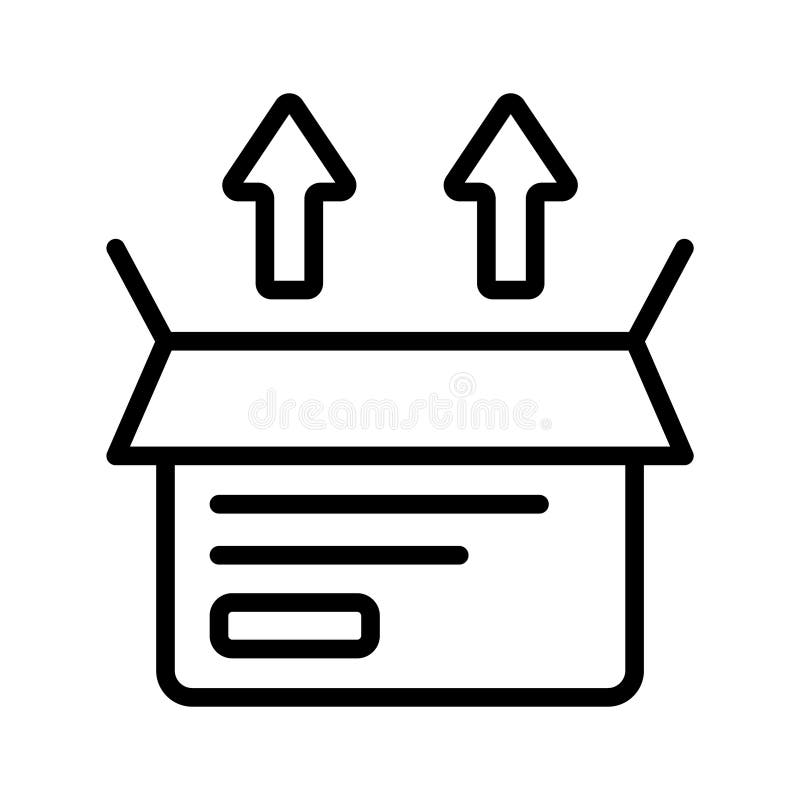 Check this Handy Line Style Icon of Unboxing Product Stock Vector ...