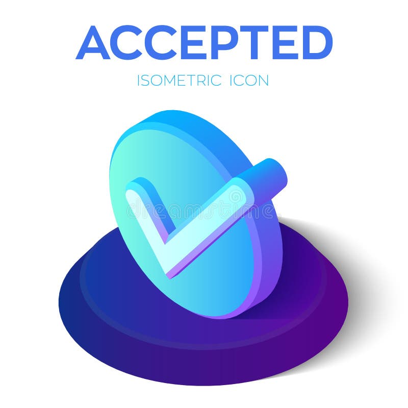 Check Icon. Low Polygonal Accepted Symbol. Tick Sign. Checkmark ...