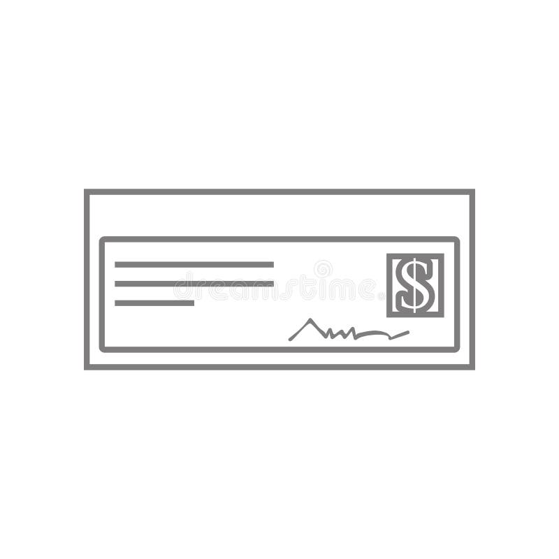 Cheque Thin Outline Stock Illustrations – 525 Cheque Thin Outline Stock ...