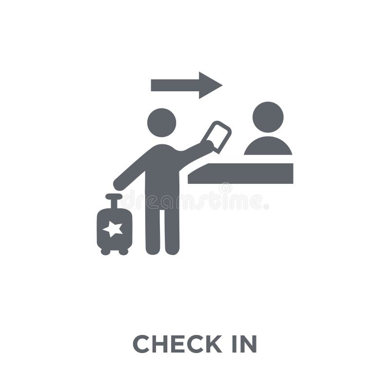 Check in Icon from Hotel Collection. Stock Vector - Illustration of ...