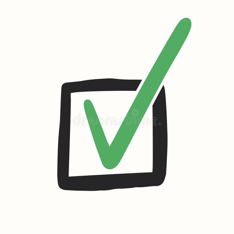 Check Icon. List Buttons. Vector Check Mark in Square Sign Stock ...