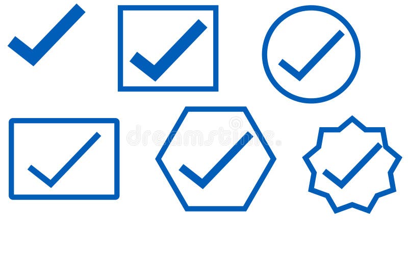 Check Icon Set. 6 Check Icon Set Stock Vector - Illustration of good ...