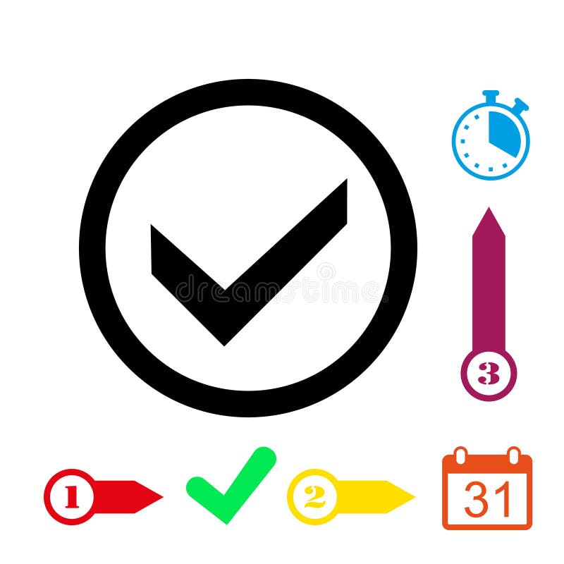 Check Icon Stock Vector Illustration Flat Design Stock Vector ...