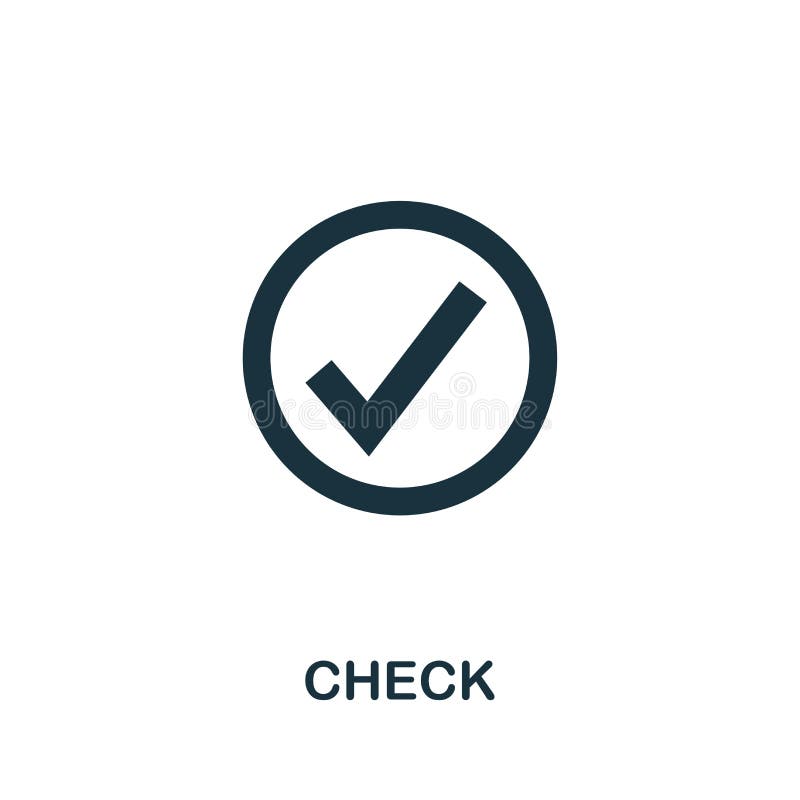 Check Icon Symbol. Creative Sign from Quality Control Icons Collection ...