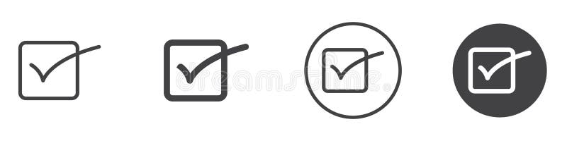 Check Icon Thin Line Illustration Stock Illustration - Illustration of ...