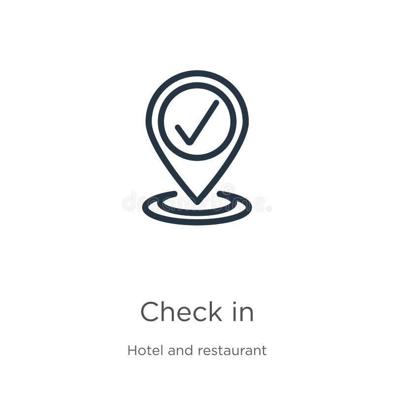 Check Out Icon. Thin Linear Check Out Outline Icon Isolated On White ...