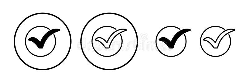 Check Icon . Check Mark Icon. Check List Button Icon Stock Vector ...