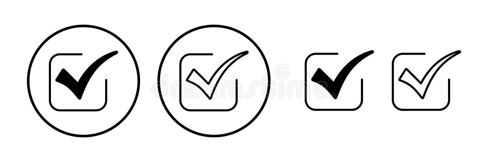 Check Icon . Check Mark Icon. Check List Button Icon Stock Vector ...