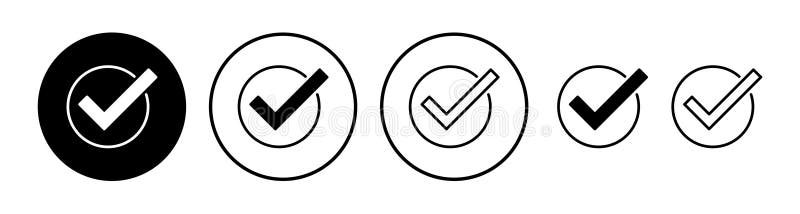 Check Icon . Check Mark Icon. Check List Button Icon Stock Vector ...