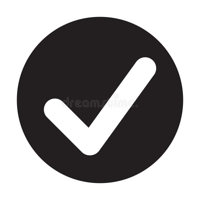 Blue Tick Icon Vector Symbol, Checkmark Isolated on White Background ...