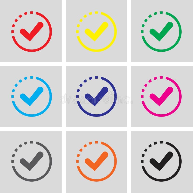 Check Icon Vector Illustration. Flat Design Style Stock Vector ...