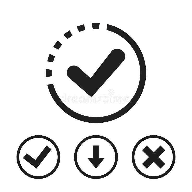 Check Icon Vector Illustration. Flat Design Style Stock Vector ...