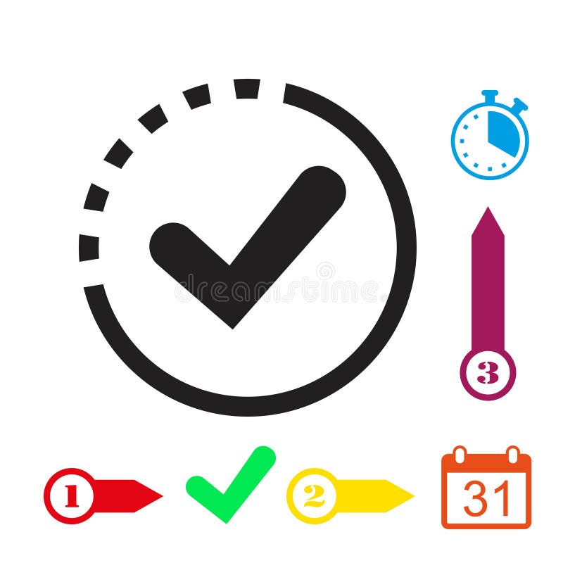 Check Icon Vector Illustration. Flat Design Style Stock Vector ...