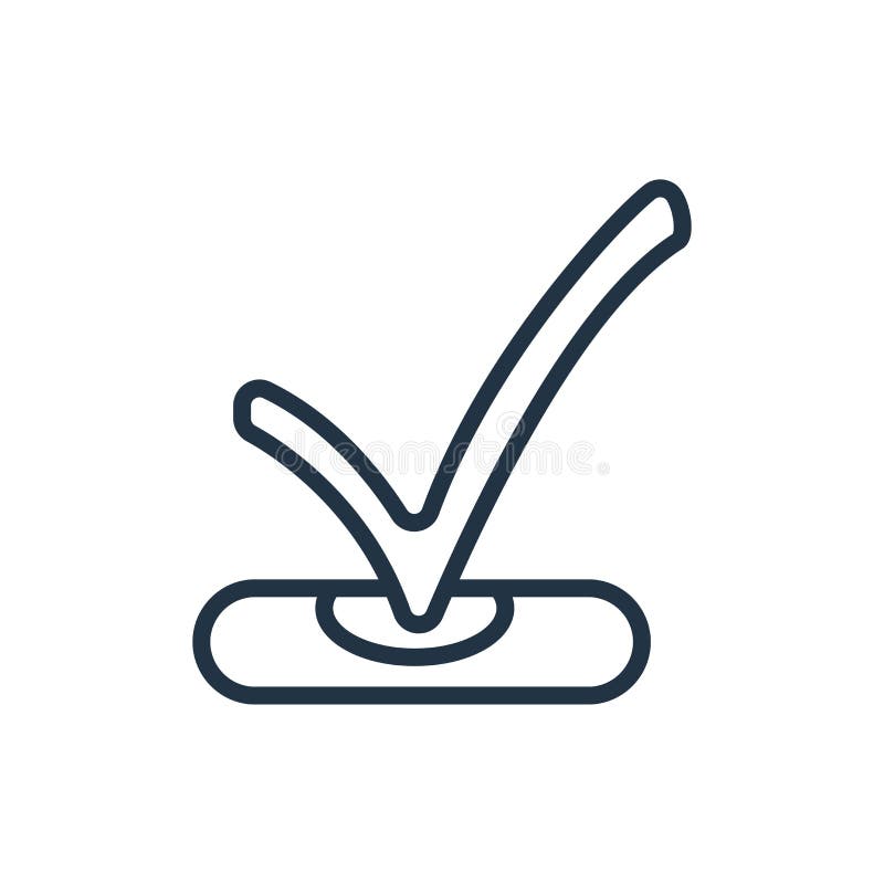 Check Mark Concept Vector Linear Icon on Transparent Ba Stock Vector ...