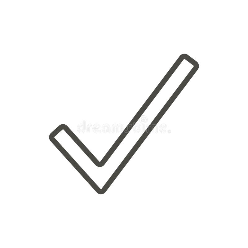 Check Icon Vector. Line Done Symbol Stock Vector - Illustration of logo ...