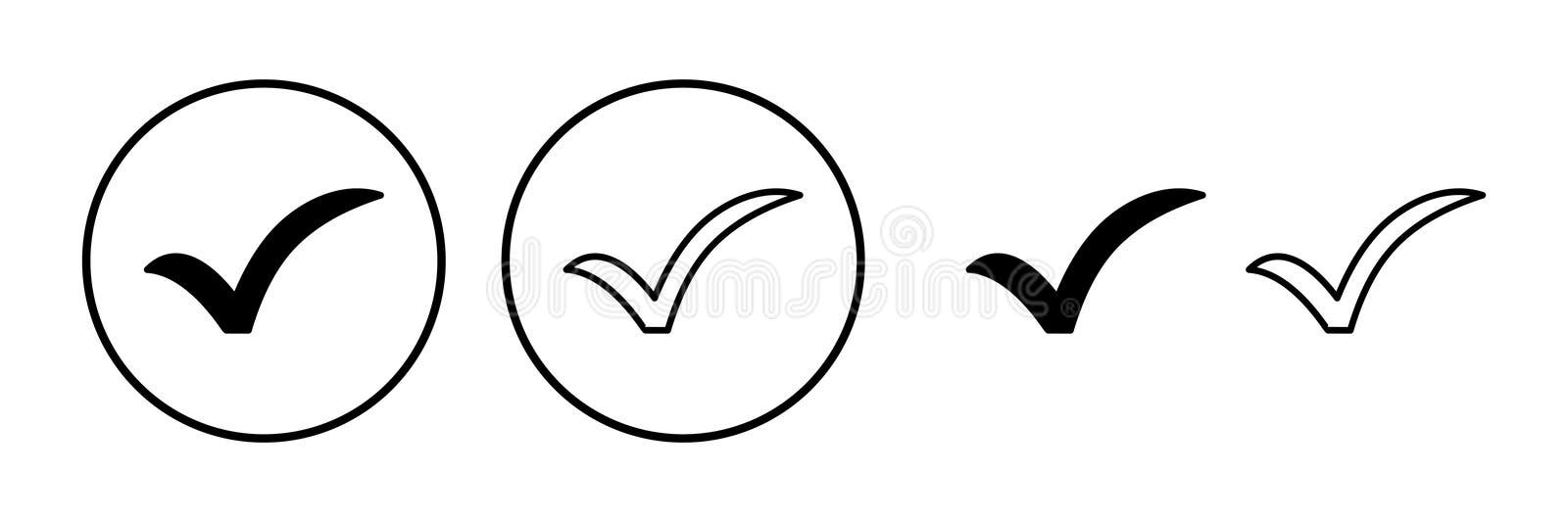 Check Icon . Check Mark Icon. Check List Button Icon Stock Vector ...