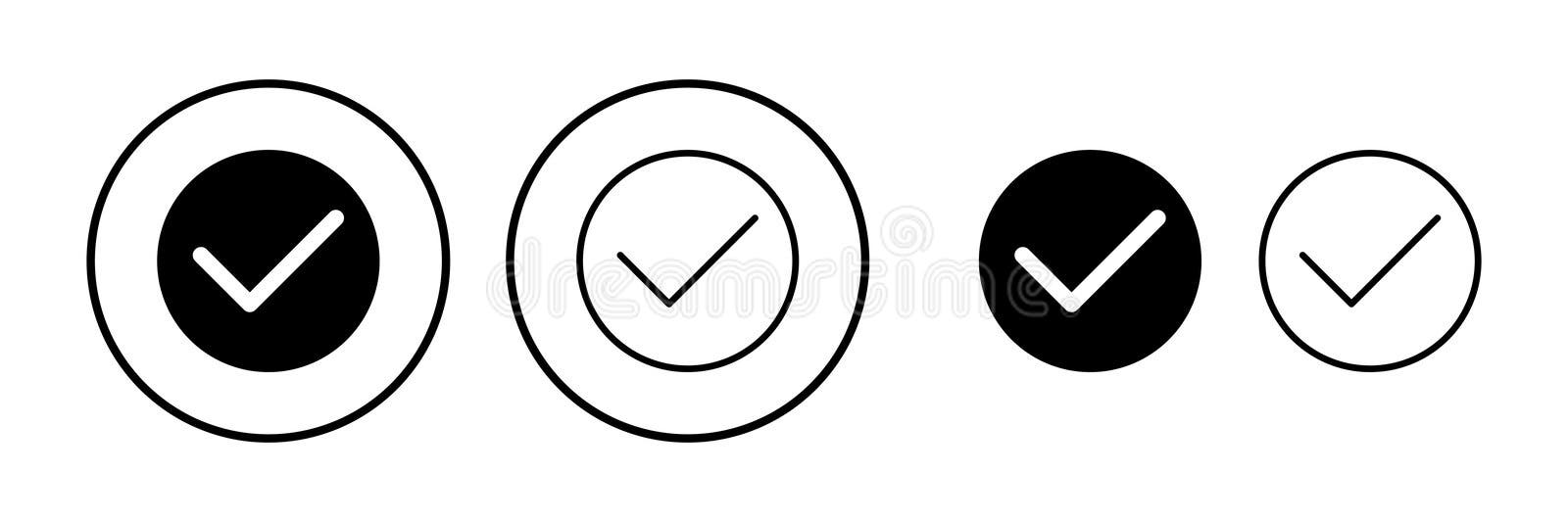 Check Icon . Check Mark Icon. Check List Button Icon Stock Vector ...