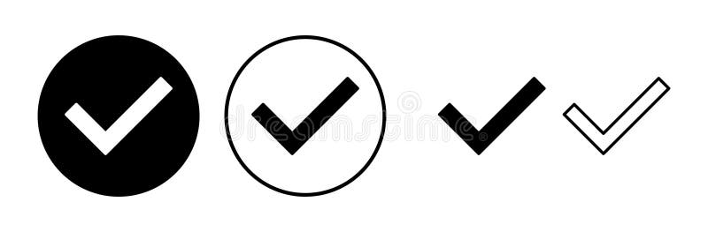 Check Icon . Check Mark Icon. Check List Button Icon Stock Vector ...