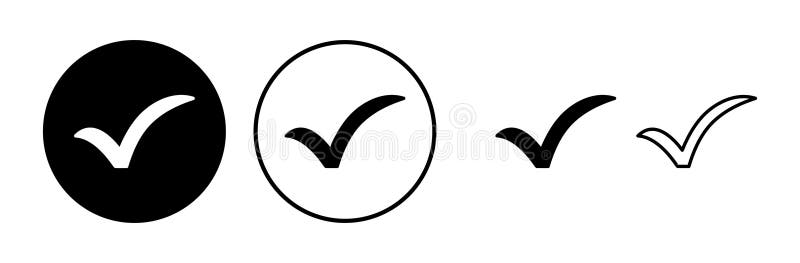Check Icon . Check Mark Icon. Check List Button Icon Stock Vector ...