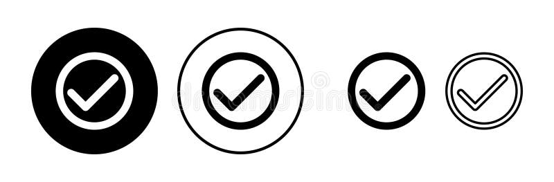 Check Icon . Check Mark Icon. Check List Button Icon Stock Vector ...