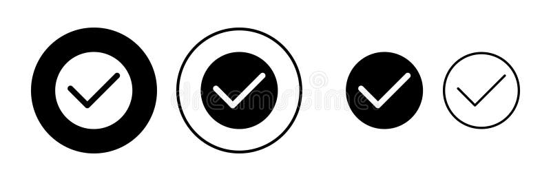 Check Icon . Check Mark Icon. Check List Button Icon Stock Vector ...