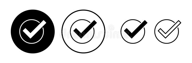 Check Icon . Check Mark Icon. Check List Button Icon Stock Vector ...