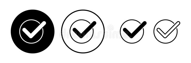 Check Icon . Check Mark Icon. Check List Button Icon Stock Vector ...