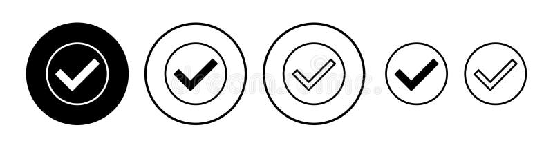 Check Icon . Check Mark Icon. Check List Button Icon Stock Vector ...