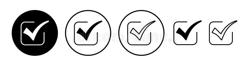 Check Icon . Check Mark Icon. Check List Button Icon Stock Vector ...