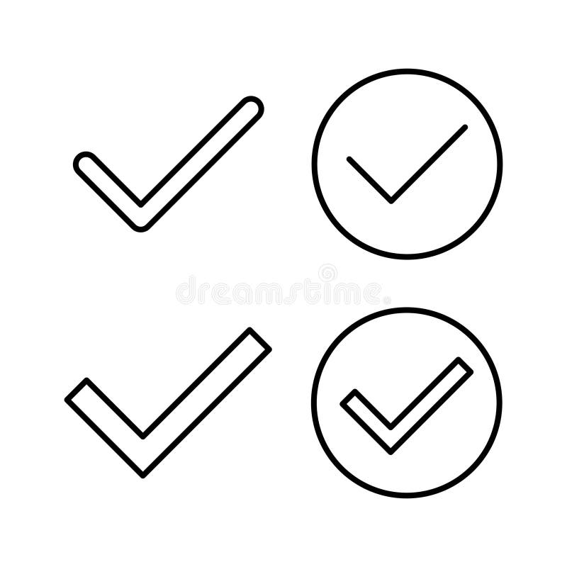 Check Icon . Check Mark Icon. Check List Button Icon Stock Vector ...