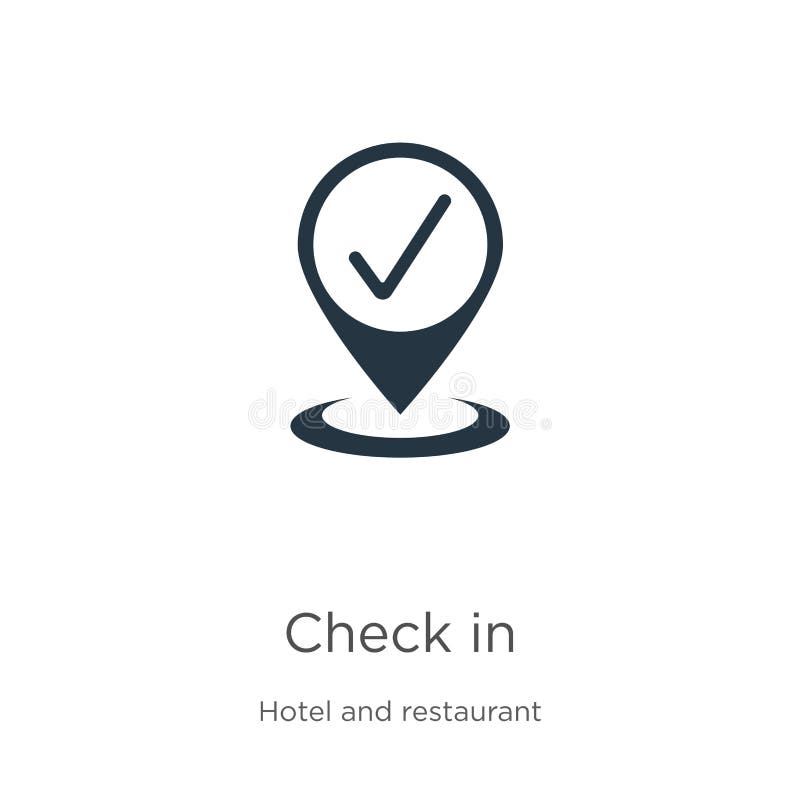 Check in Icon Vector. Trendy Flat Check in Icon from Accommodation ...