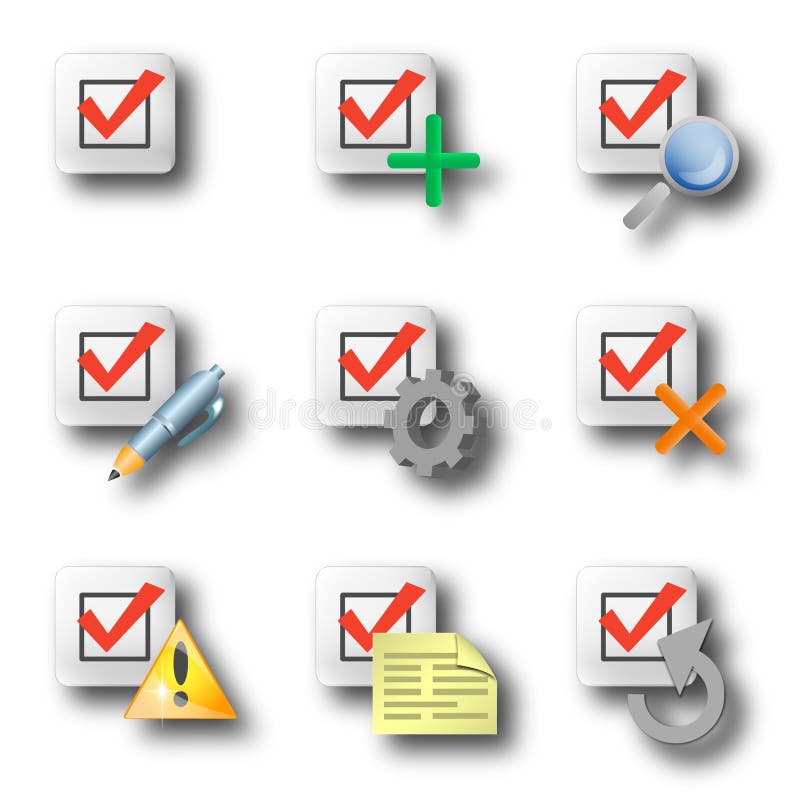 Check icons stock vector. Illustration of approved, passed - 3046428