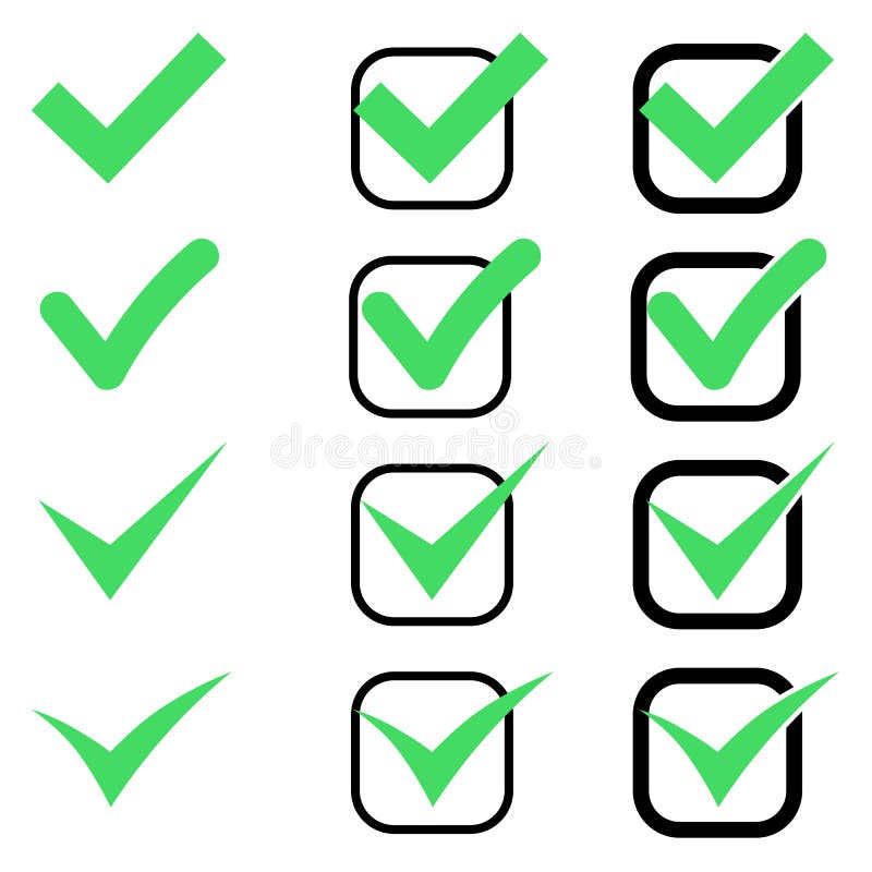 Check icons stock vector. Illustration of mark, answer - 54977299