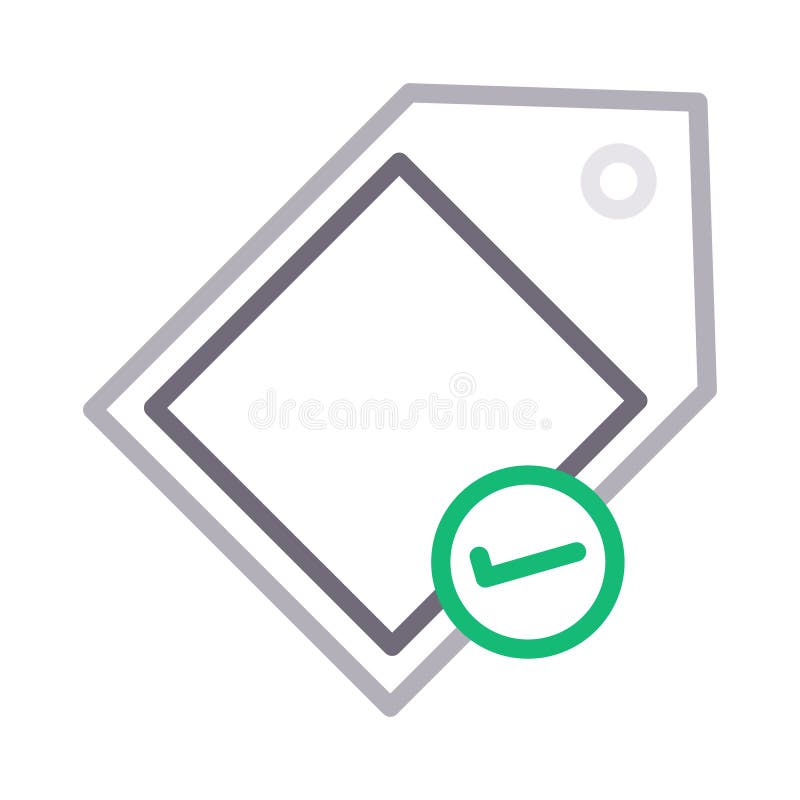 Check Label Glyph Flat Vector Icon Stock Vector - Illustration of ...