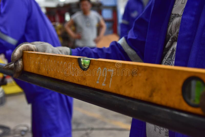 Check the Level with a Water Level Meter Indicator Stock Photo - Image ...