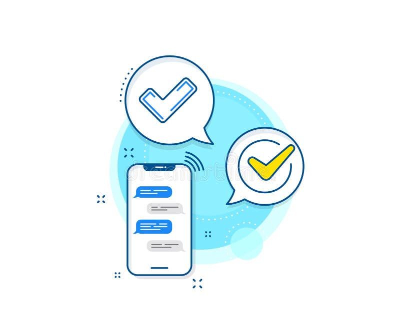 Check Line Icon. Approved Tick Sign. Vector Stock Vector - Illustration ...