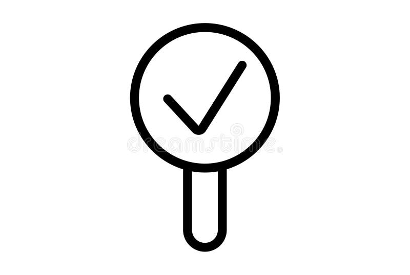 Check 7 Line Icon Black Tick Web Symbol Minimalist App Sign Stock ...
