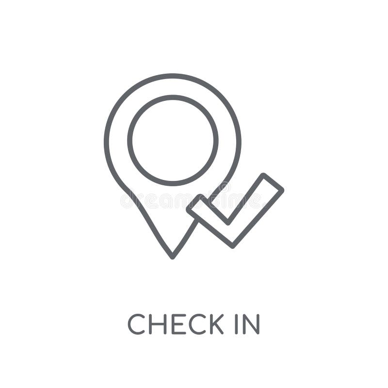Check in Linear Icon. Modern Outline Check in Logo Concept on Wh Stock ...