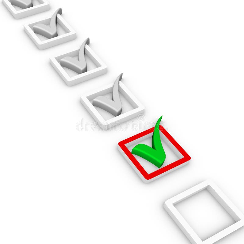 Check box and check mark stock illustration. Illustration of checklist ...