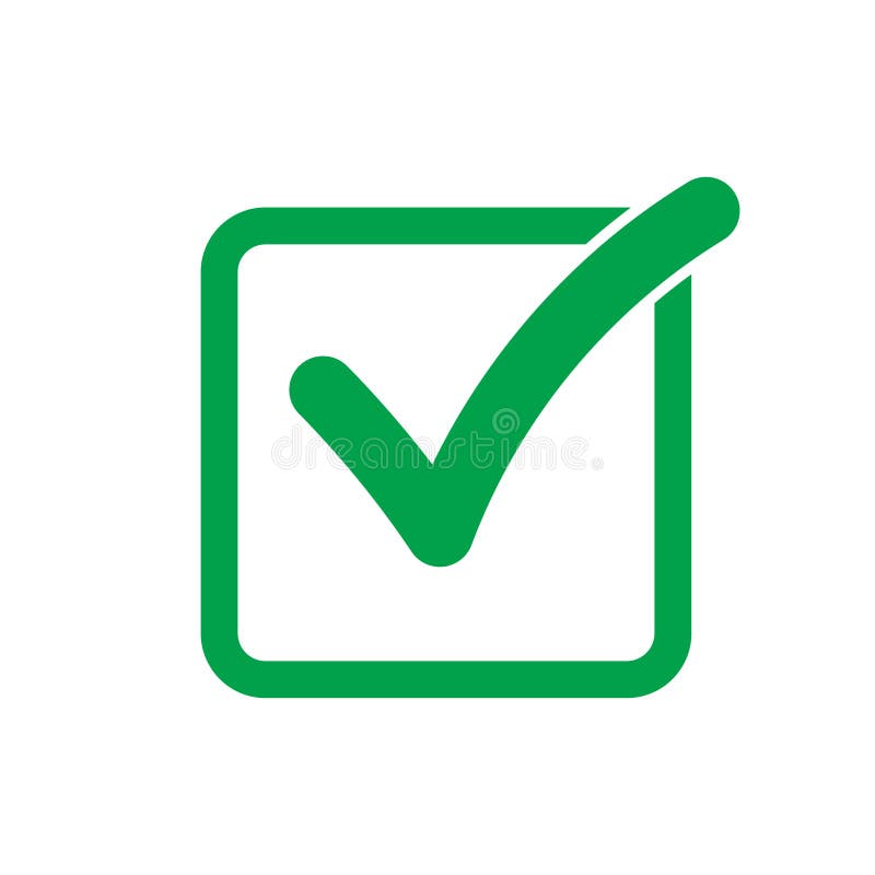 Check List Button Icon. Check Mark in Box Sign Stock Vector ...