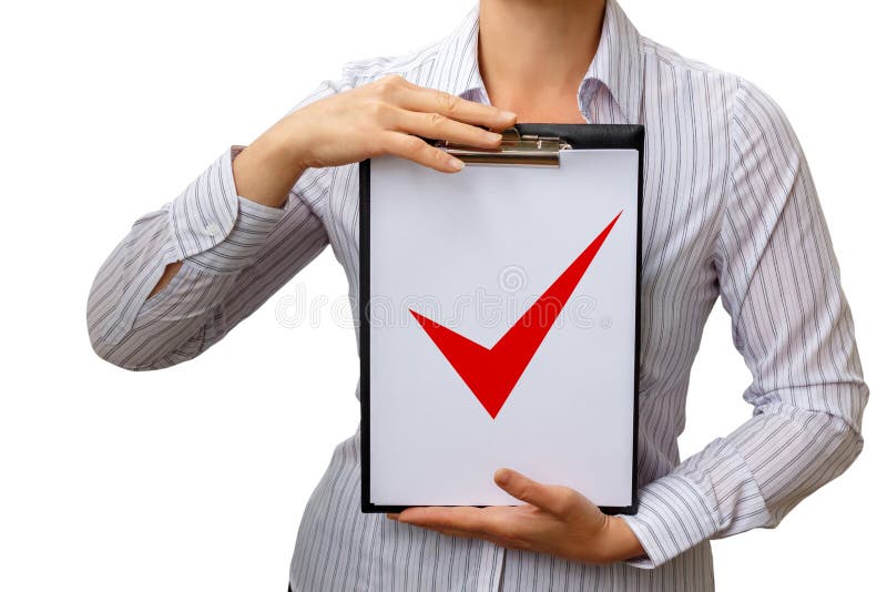 Check List in the Hands of a Businessman in Network . Stock Image ...