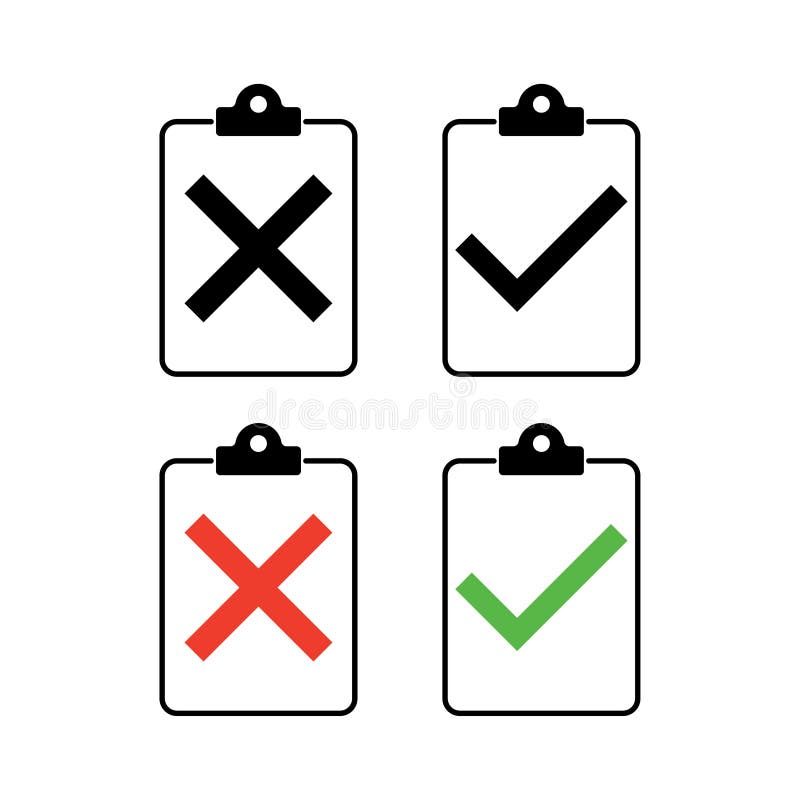 Check List , Checklist Set Flat Web Icon Isolated White Background ...