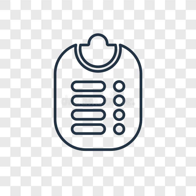 Check Concept Vector Linear Icon Isolated on Transparent Background ...